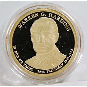 2014-S Proof Warren G. Harding Presidential Commemorative Dollar*In ...