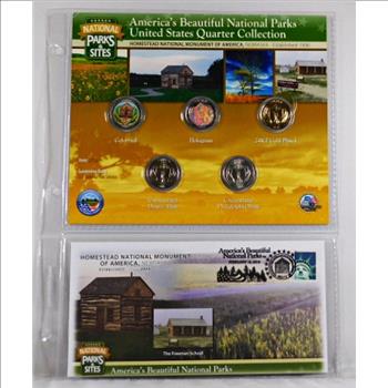 2015 Homestead National Monument 5 Quarter Set: Colorized Hologram 24k ...