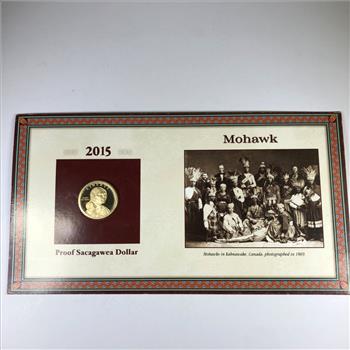 2015 Sacagawea Proof Dollar Mohawk Educational Display Board *High ...