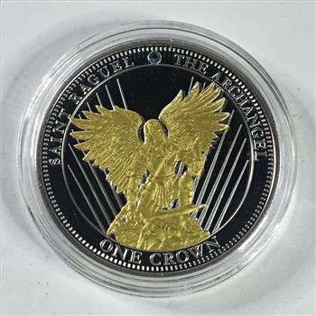 2015 Tristan da Cunha Proof One Crown Coin*Silver Layered with Silver ...