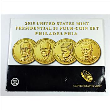 2015 United States Mint Presidential $1 Four Coin Set*Philadelphia Mint ...