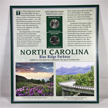2015-P & D America the Beautiful Blueridge Parkway Quarters*Encased in ...