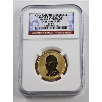 2015-P Reverse Proof Harry S. Truman Commemorative Presidential Dollar ...