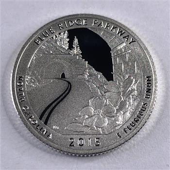 2015-S Proof Silver America the Beautiful "Blue Ridge Parkway ...