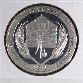 2015-S Proof Silver America the Beautiful*Homestead National Park ...