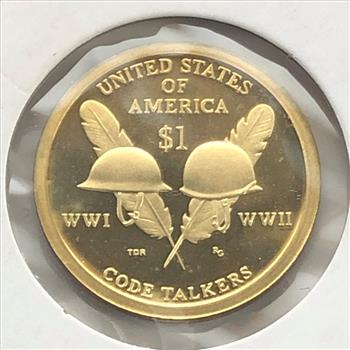2016-S Proof Native American Code Talkers; WWI & WWII Commemorative $1 ...