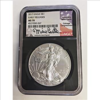 2017 American Silver Eagles*EARLY RELEASES*Signed by Honorable Mike ...