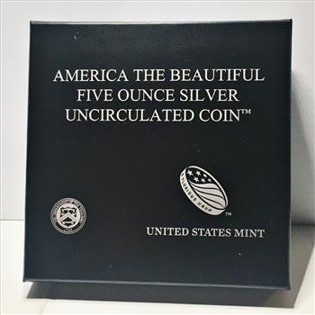2018 America The Beautiful Five Ounce Silver Uncirculated Coin*Pictured ...