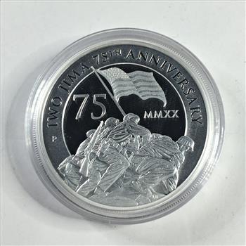 2020 Tuvalu Proof Silver $2 Coin*2oz .9999 Fine Proof Silver*Iwo Jima ...