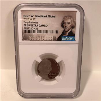 2020-W Jefferson Nickel*First "W" Mint Mark Nickel*Early Releases ...