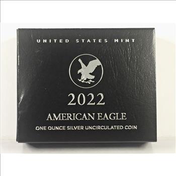 2022-W American Silver Eagle*West Point Minted*1oz .999 Fine Silver*In ...