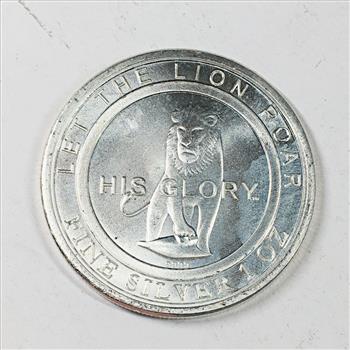 2023 One Troy Ounce .999 Fine Silver Round*Lion*His Glory*Let The Lion ...