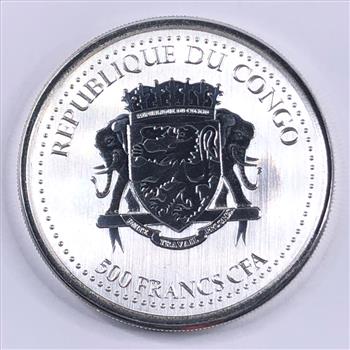 2023 Republic of Congo Silver 500 Francs*One Troy Ounce .999 Fine ...