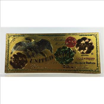 24K Gold Foil $100 Legal Tender Note Replica*Act of 1863 | Property Room