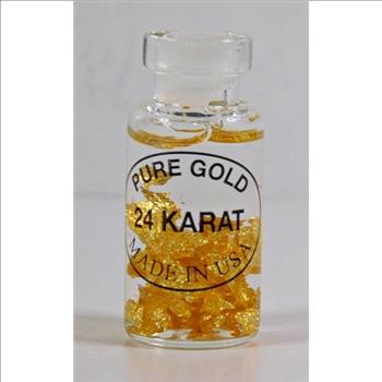24K Pure Gold in Small Vial*Total Weight Including Vial is 9.66 Grams ...