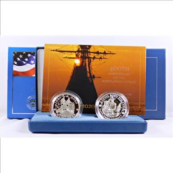 400th Anniversary of the Mayflower Voyage Silver Proof Coin and Medal ...
