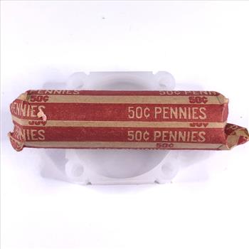 47c Roll of Lincoln Head Cents*Wrapper is Marked 1959 and 1959-D (47 ...