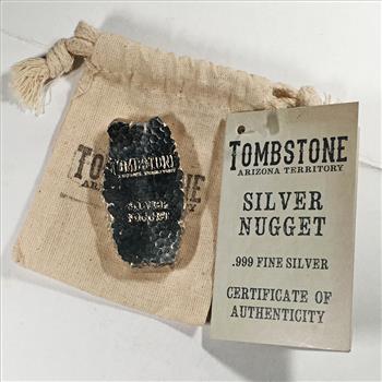 5 Troy Ounces .999 Fine Silver Nugget*Tombstone, AZ*COA Included ...