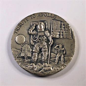 5+oz .999 Fine Silver High Relief Medallion*Commemorating Apollo ...