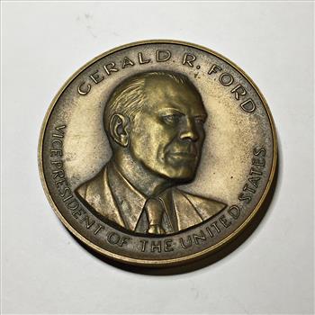 6oz High Relief Bronze Medallion*2.75" Diameter*Commemorating Gerald R ...