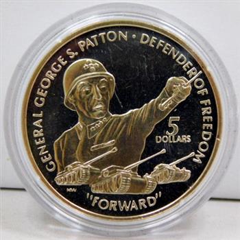 1990 $5 General George S. Patton - Defender of Freedom Commemorative ...