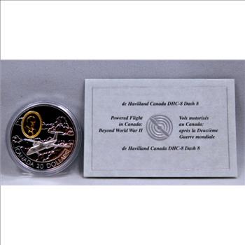 1999 $20 Canada de Havilland Canada DHC-8 Dash 8 Airplane - Gold ...