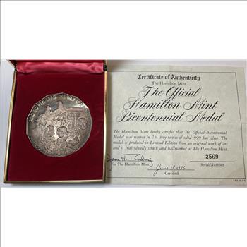 2.5 oz .999 Fine Silver Official Hamilton Mint Bicentennial Medal ...