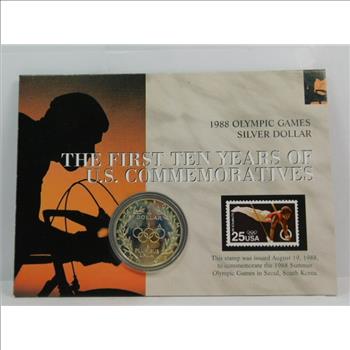 1988-S Olympic Games Proof Silver Dollar - Encased in Story Board ...