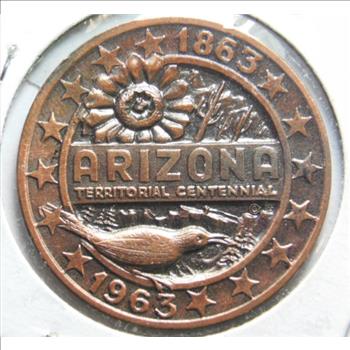 1863-1963 Arizona Territorial Centennial Commemorative Coin/Medal ...
