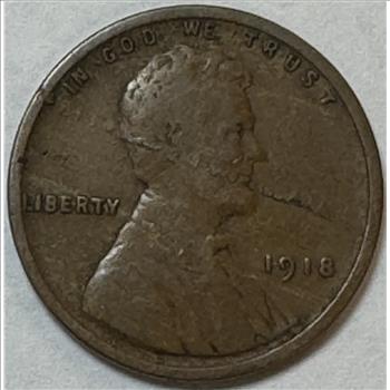 MINT ERROR 1918 Lincoln Wheat Cent Obverse Lamination Error | Property Room