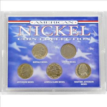 American Nickel Coin Collection (5) Different Nickel Designs: (1) 1908 ...