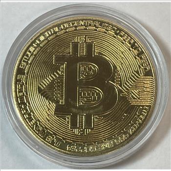 Bitcoin Commemorative Coin in Protective Capsule | Property Room