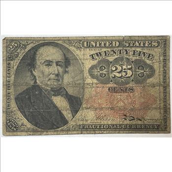 Series of 1874 United States 25 Cent Fractional Currency Note ...