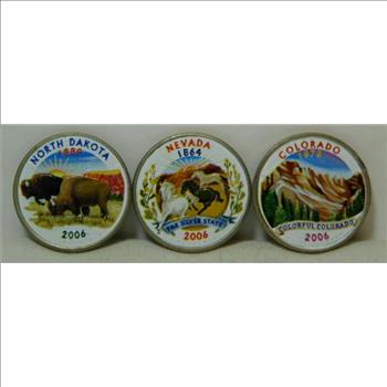 Lot of (5) 2006 Colorized State Quarters - Nebraska, South Dakota ...