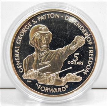 1990 $5 General George S. Patton - Defender of Freedom Commemorative ...
