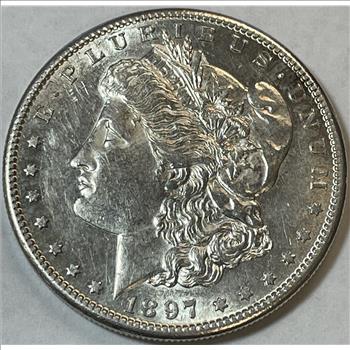 HIGH GRADE 1897-S Morgan Silver Dollar - San Francisco Minted ...