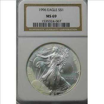 HIGH GRADE!! - KEY DATE!! - 1996 American Silver Eagle - Graded MS69 by NGC | Property Room
