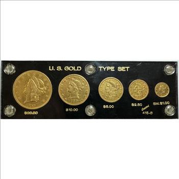 RARE 1850 U.S. Gold Type Set in Capital Plastic Holder | Property Room