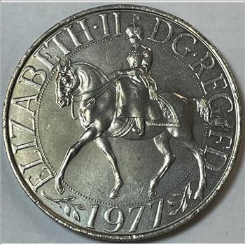 1977 Great Britain Queen Elizabeth 25th Anniversary Commemorative Crown ...
