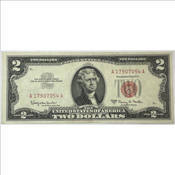 1963A $2 Red Seal U.S. Legal Tender Note HIGH GRADE Crisp Paper ...