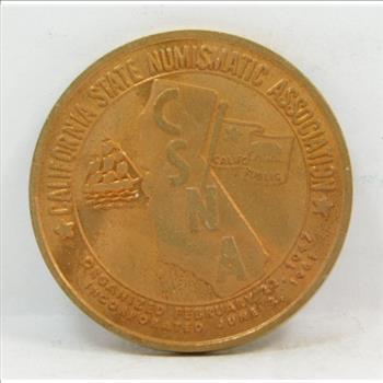 California State Numismatic Association Commemorative Medal/Coin - 1988 ...