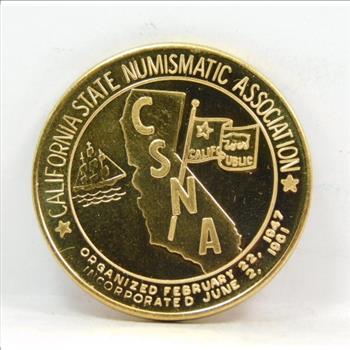 California State Numismatic Association Commemorative Medal/Coin - 1993 ...