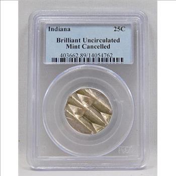 MINT ERROR - 2002 Indiana State Quarter Mint Cancelled Waffle Coin ...