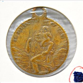 St. Christopher Be My Guide Religious Medal | Property Room