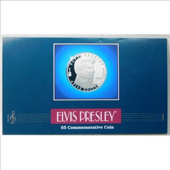 1993 Elvis Presley $5 Commemorative Coin - Minted in the Marshall ...