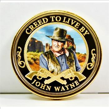2018 24K Layered Proof 2000 Limited Mintage John Wayne Coin-"Creed To ...