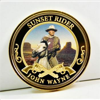 2018 24K Layered Proof 2000 Limited Mintage John Wayne Coin-"Sunset ...