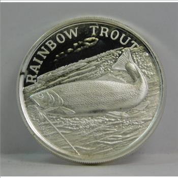 1 oz .999 Fine Silver Rainbow Trout - Great Seal of the United States ...