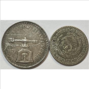 Lot of (2) Vintage Mexican Silver Coins - Over 1 Troy Ounce of Pure ...