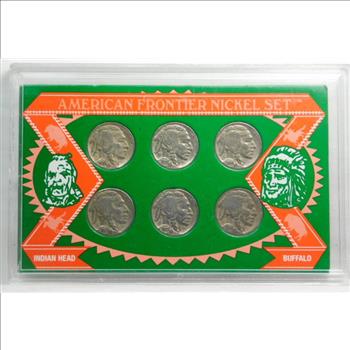 American Frontier Nickel Set - Six Buffalo Nickels - 1936, 1935, 1934 ...